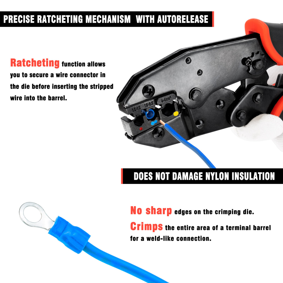 wire crimping tool for Insulated wire terminal connectors – sanuketools
