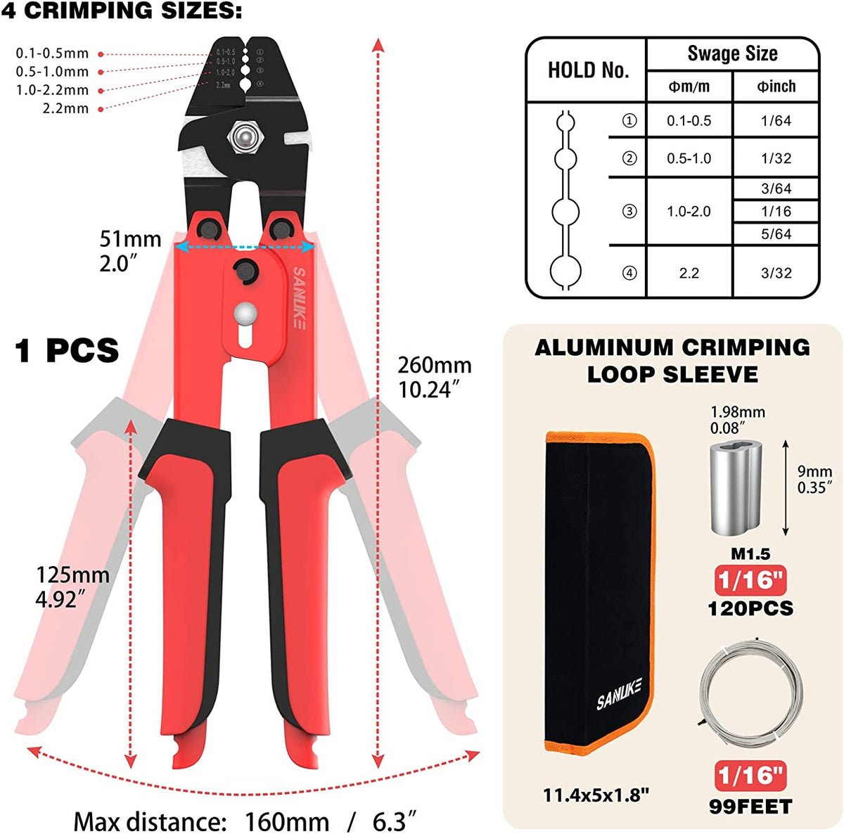 wire rope crimping tool swaging tool – sanuketools