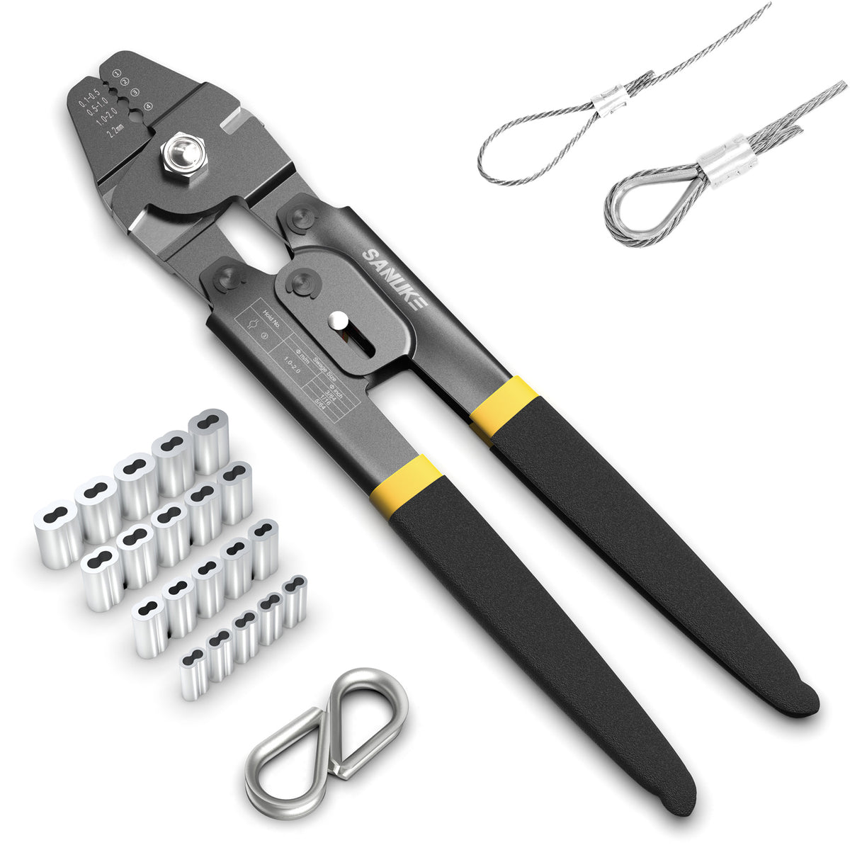 wire rope crimping tool swaging tool – sanuketools
